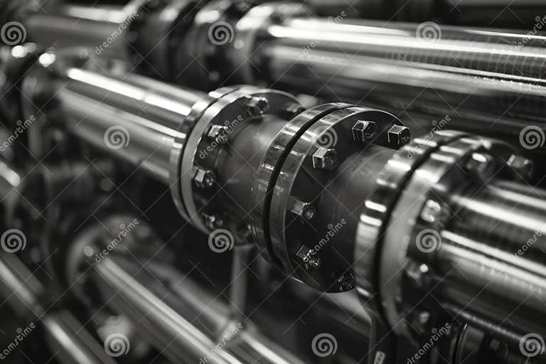 A Network of Interconnected Pipes. Versatile Image for Various ...