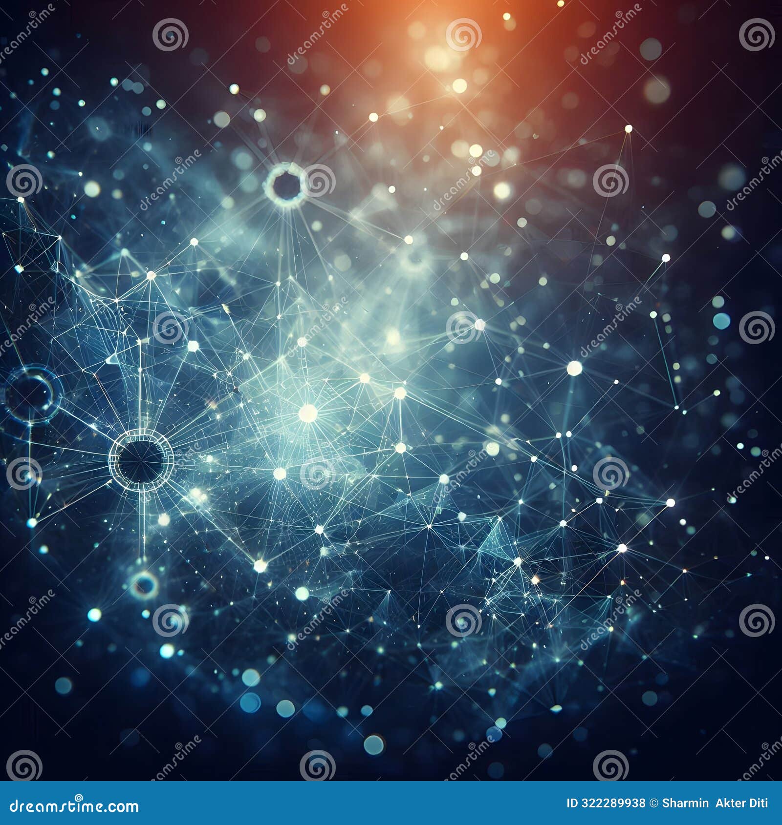 A Network of Interconnected Points or Nodes, Which are Linked by Lines To Form a Complex Web ...