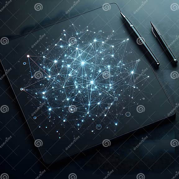 A Network of Interconnected Points or Nodes, Which are Linked by Lines To Form a Complex Web ...