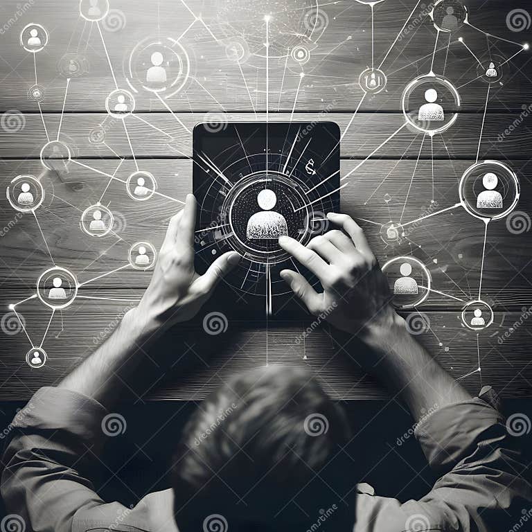 A Network of Interconnected Points or Nodes, Which are Linked by Lines To Form a Complex Web ...