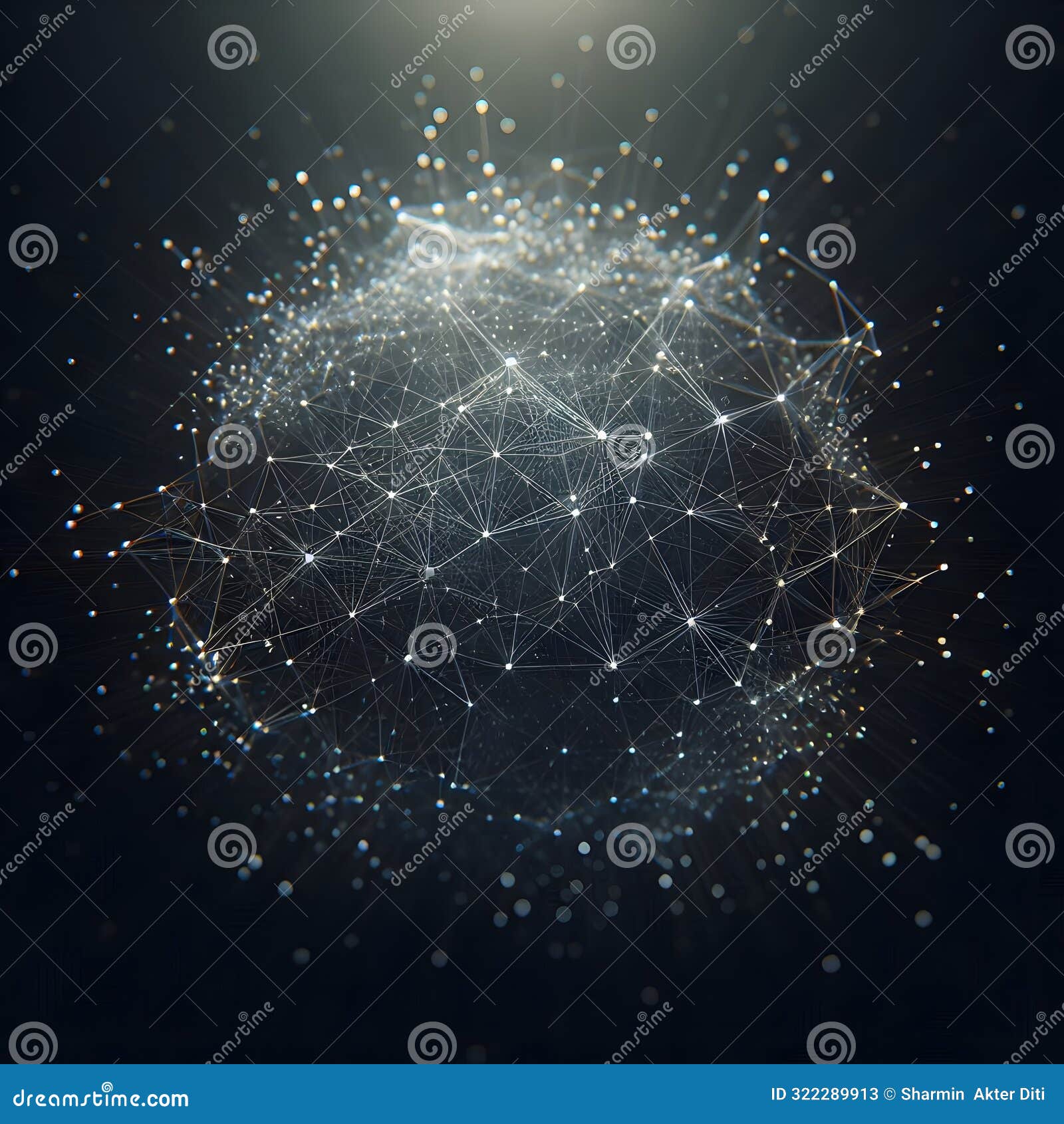 A Network of Interconnected Points or Nodes, Which are Linked by Lines To Form a Complex Web ...