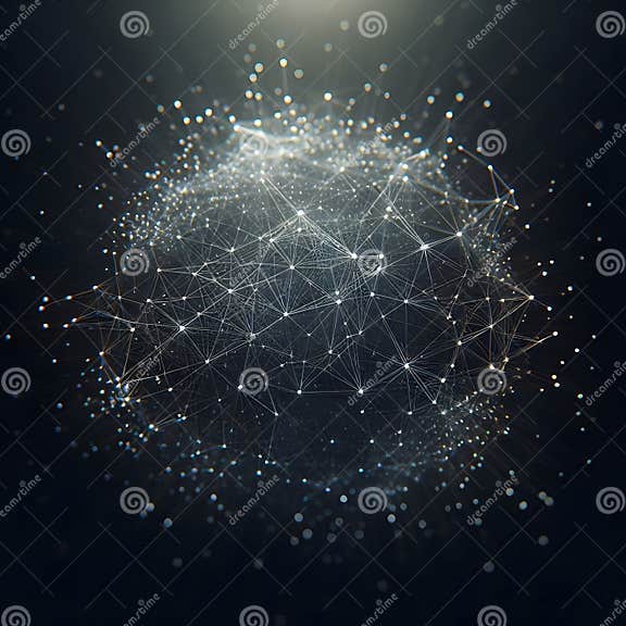 A Network of Interconnected Points or Nodes, Which are Linked by Lines To Form a Complex Web ...