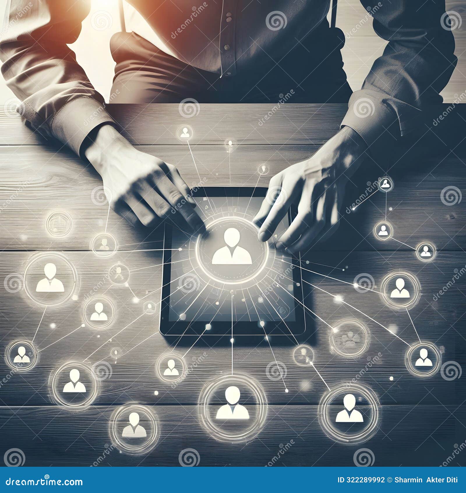 A Network of Interconnected Points or Nodes, Which are Linked by Lines To Form a Complex Web ...