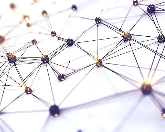 A Network of Interconnected Spheres is Displayed on a White Background ...