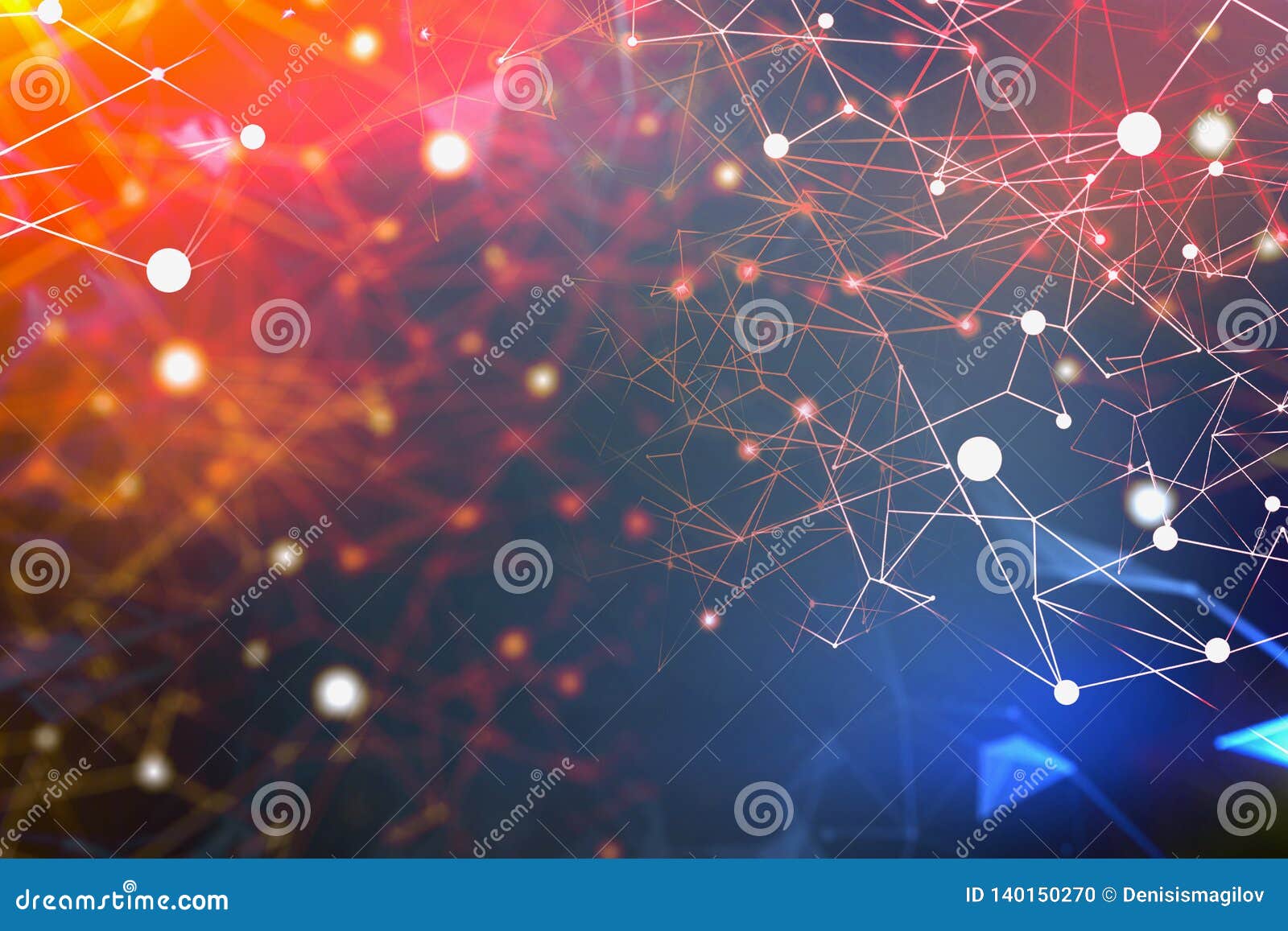 Network Interface on Blue Red Background Stock Illustration ...
