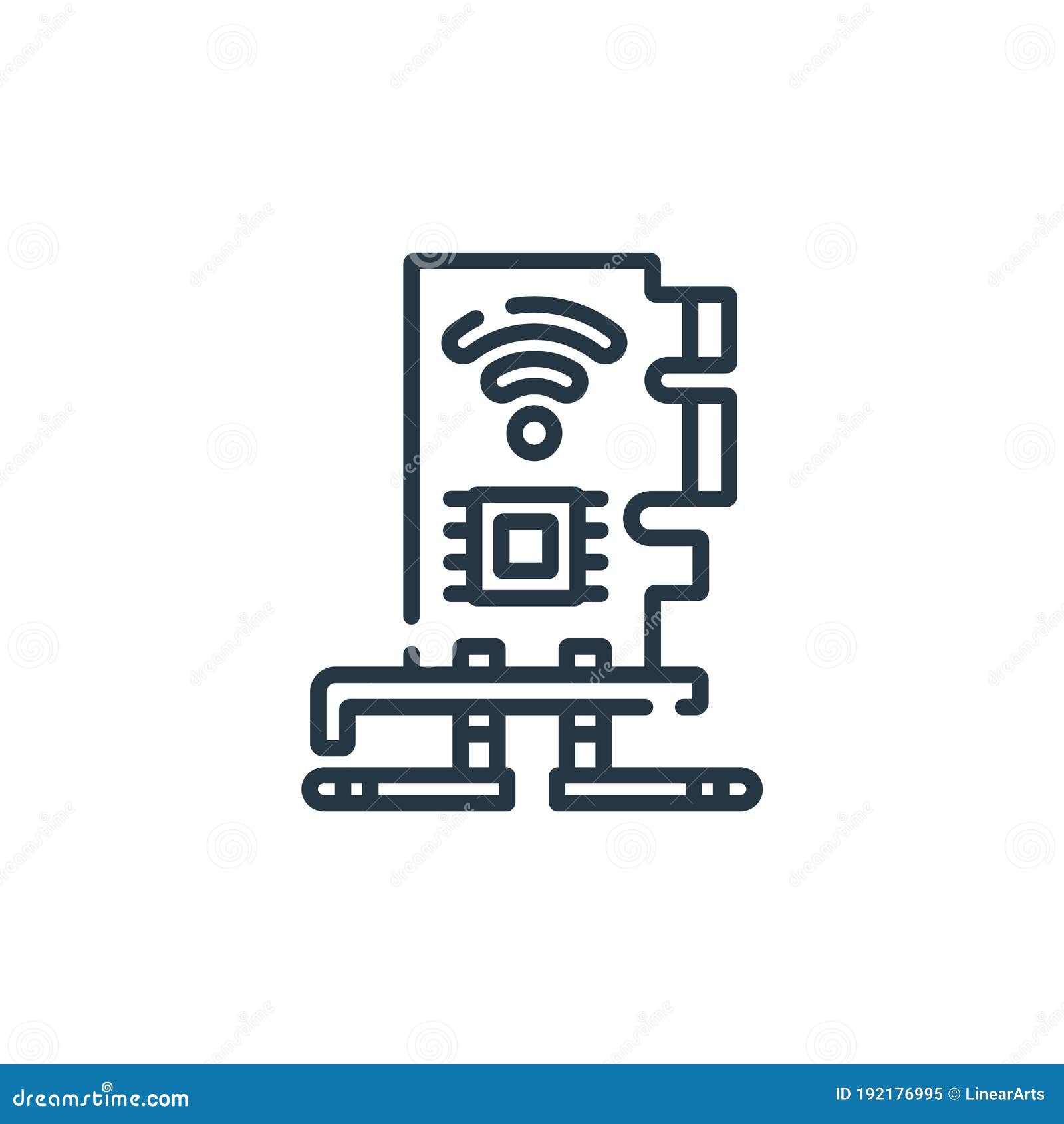 Network Interface Card Icon Vector from Hardware Concept. Thin Line ...