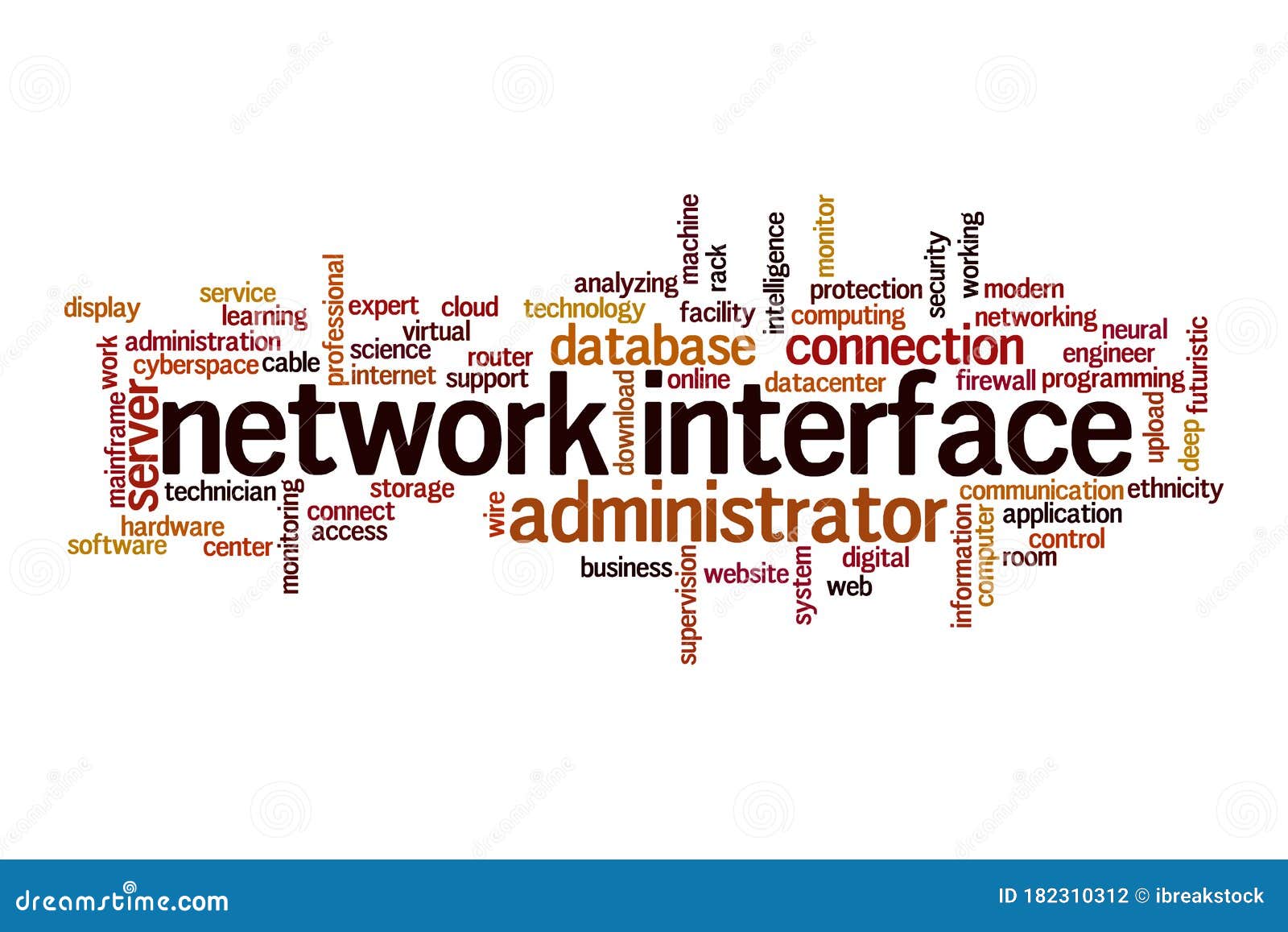 Network Interface Word Cloud Concept Stock Illustration - Illustration ...