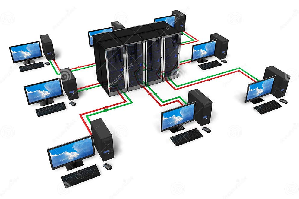 Network and Internet Communication Concept Stock Illustration ...