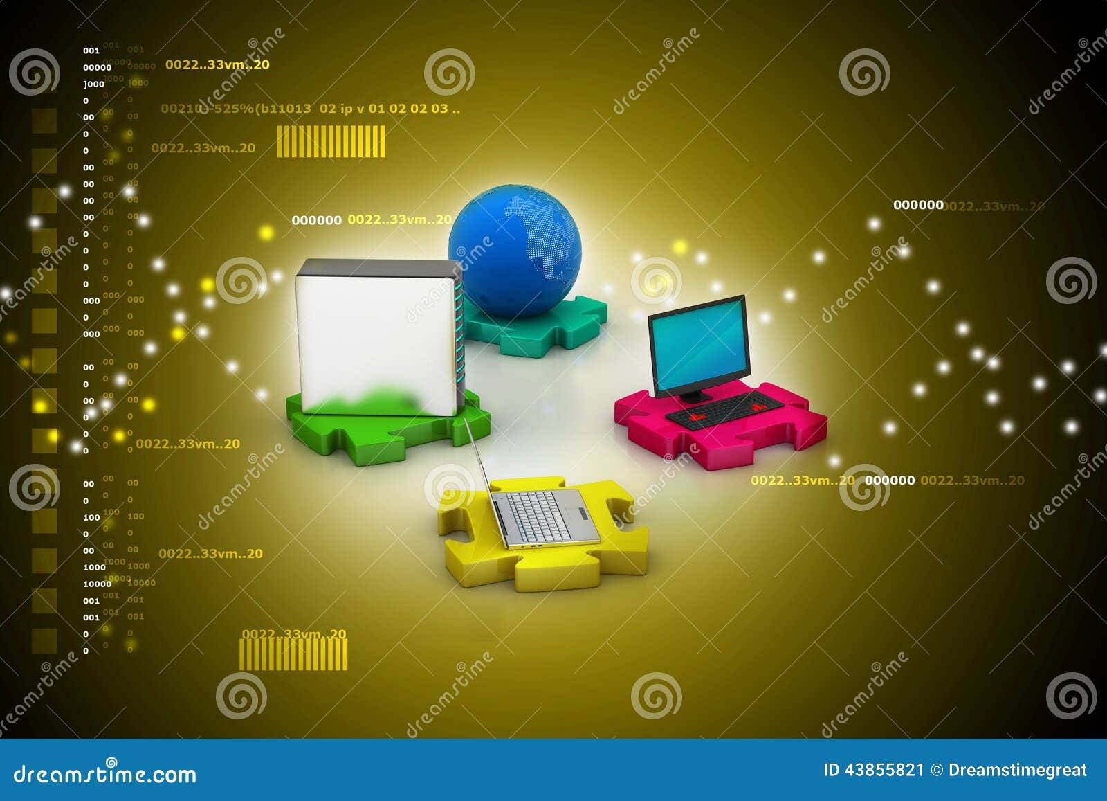 Network and Internet Communication Concept Stock Illustration ...
