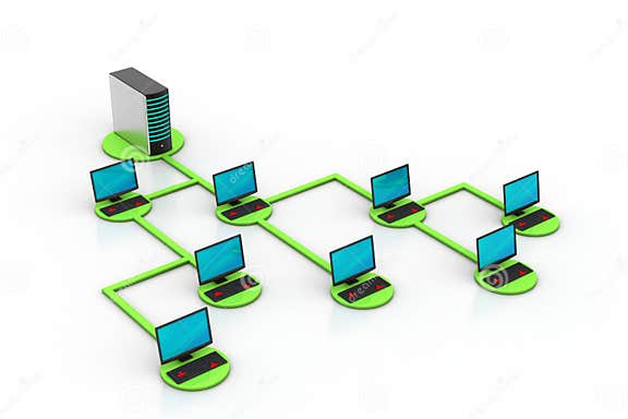 Network and Internet Communication Concept Stock Illustration ...