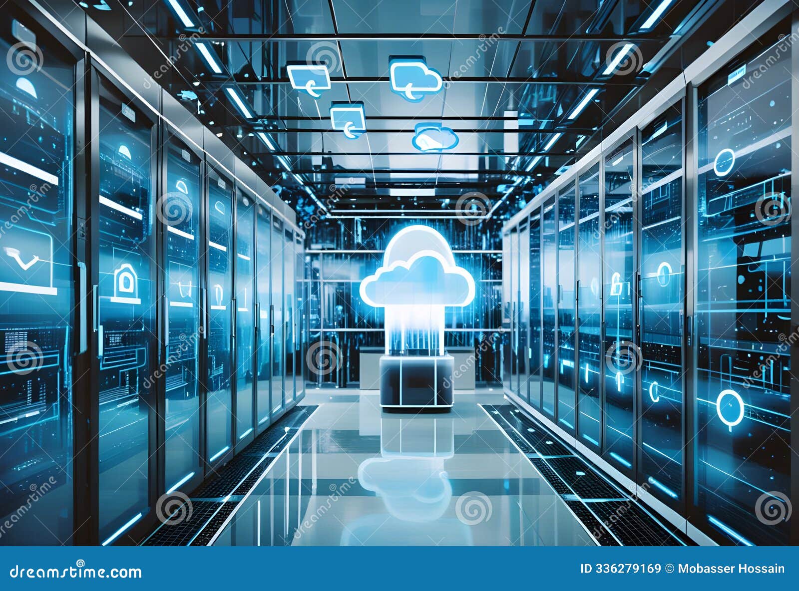 Network And Internet Communication Technology Concept, Data Center ...