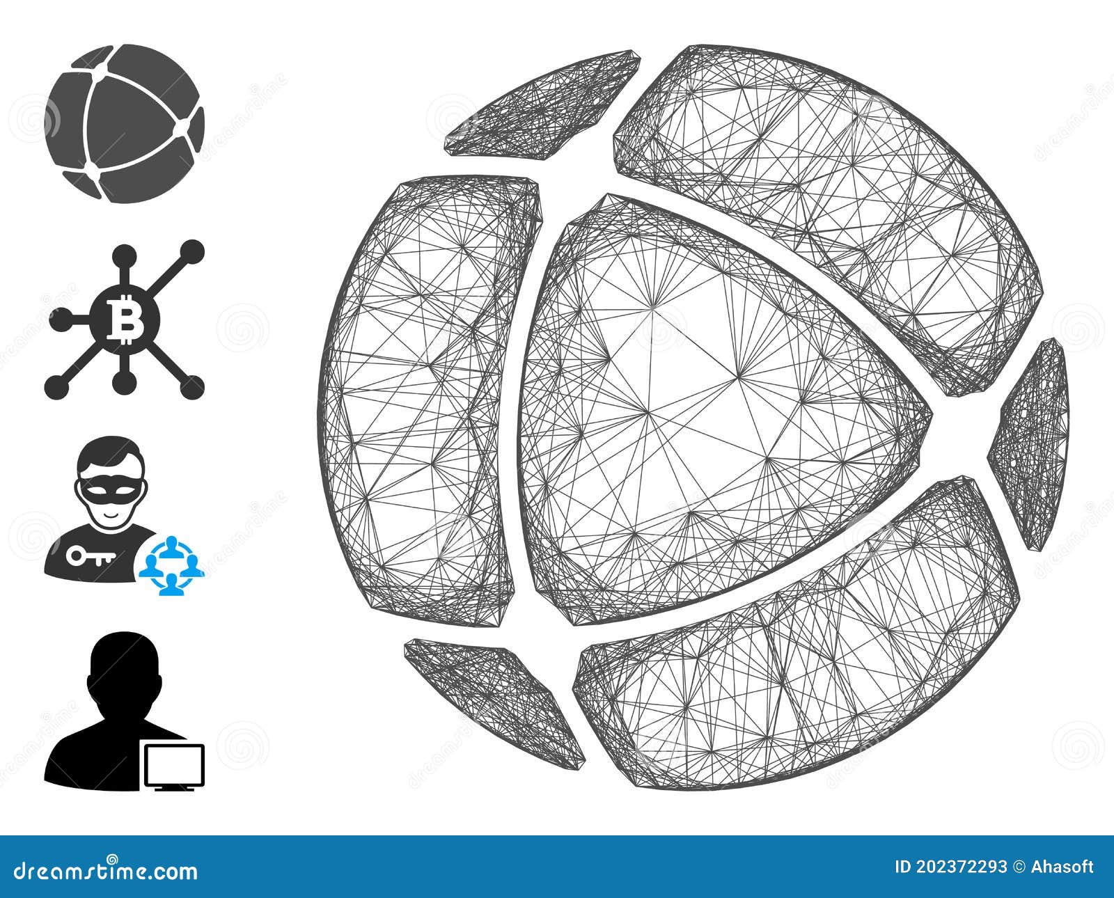 Network Internet Sphere Vector Mesh Stock Illustration - Illustration ...