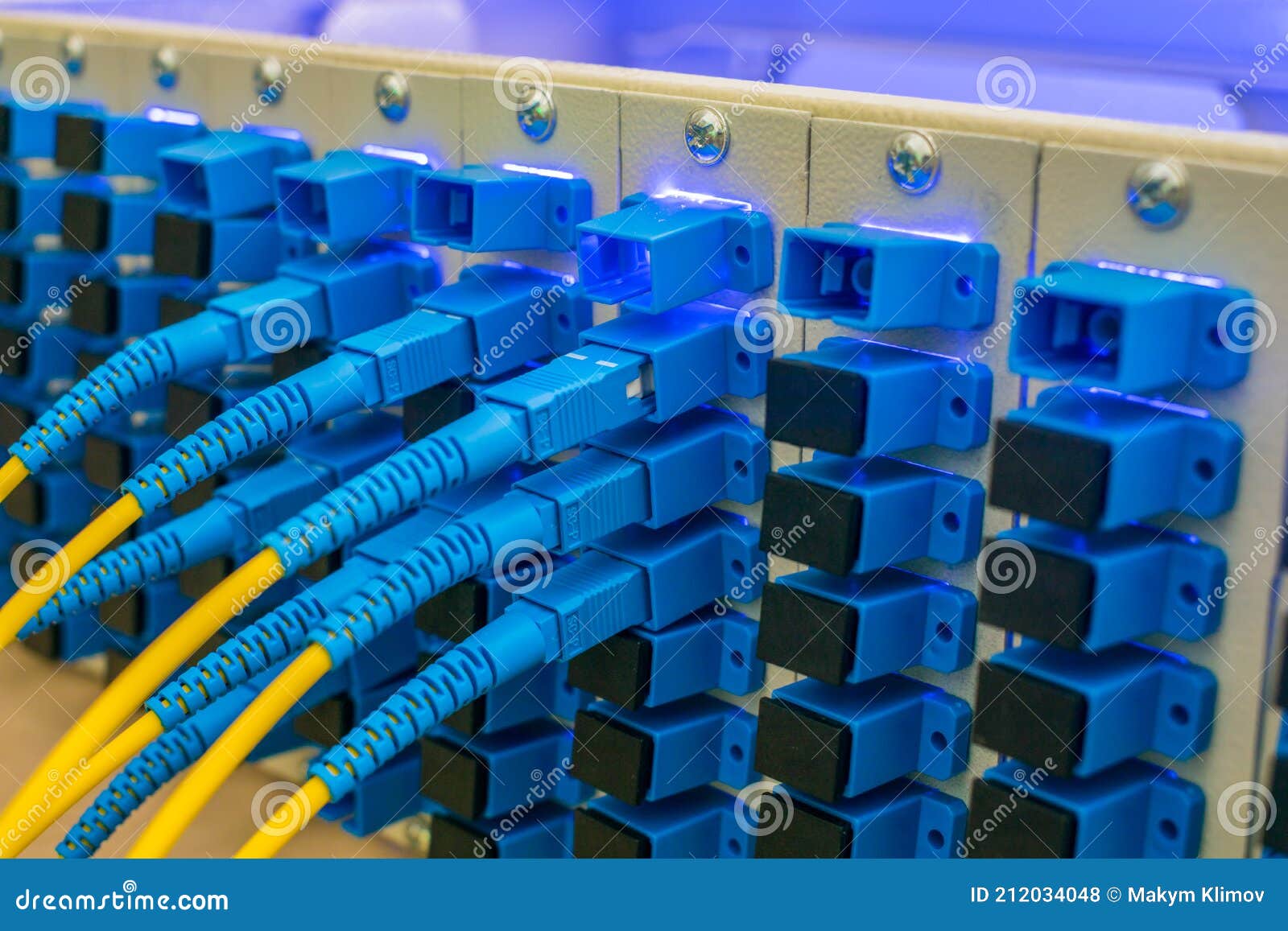 Fiber Distribution Box. PLC Splitter Ftth Terminal Box Stock Photo ...