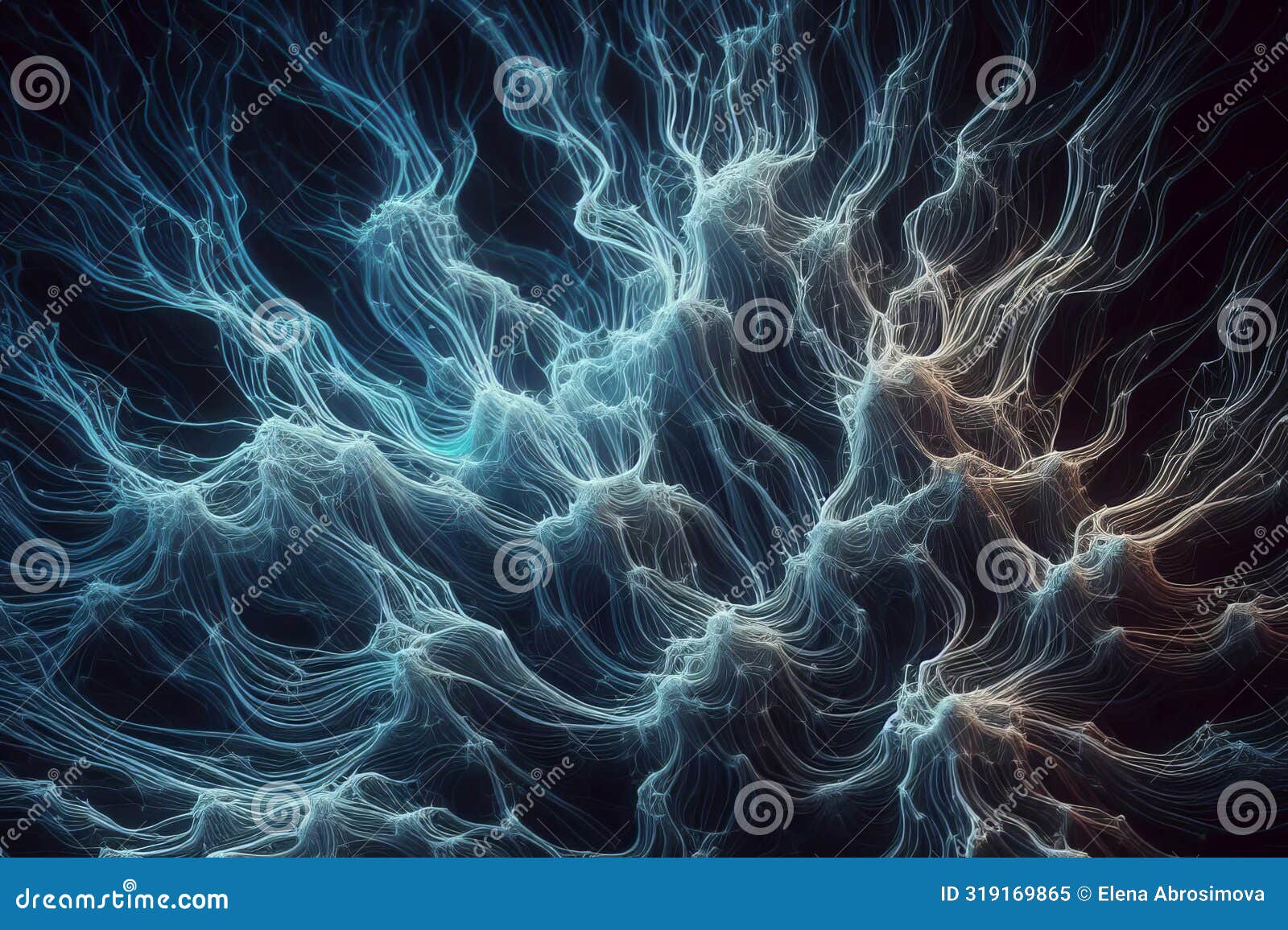 A Network of Intertwining Fibers or Strands that Resemble Neural or ...