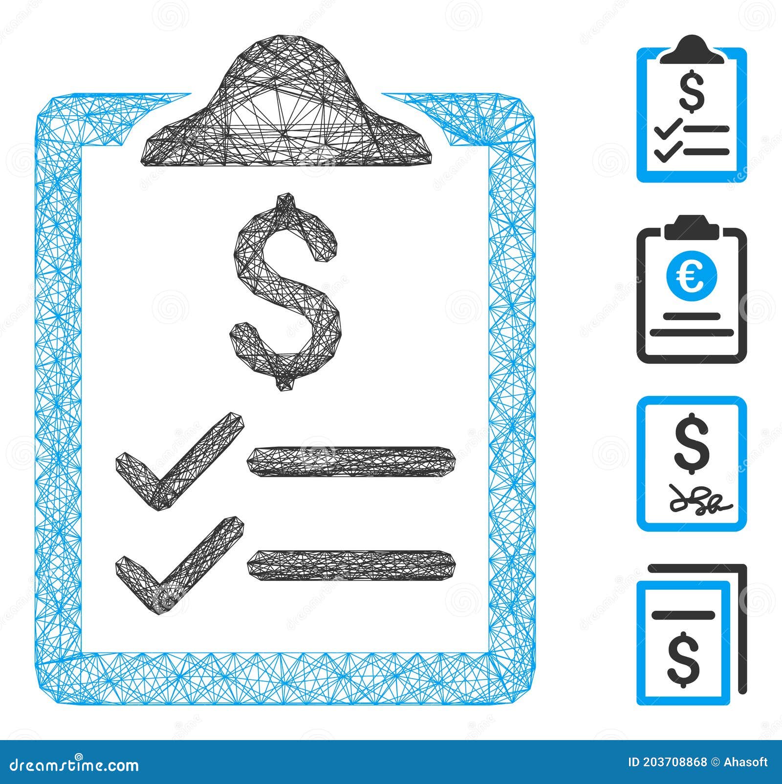 Network Invoice Pad Vector Mesh Stock Illustration - Illustration of ...