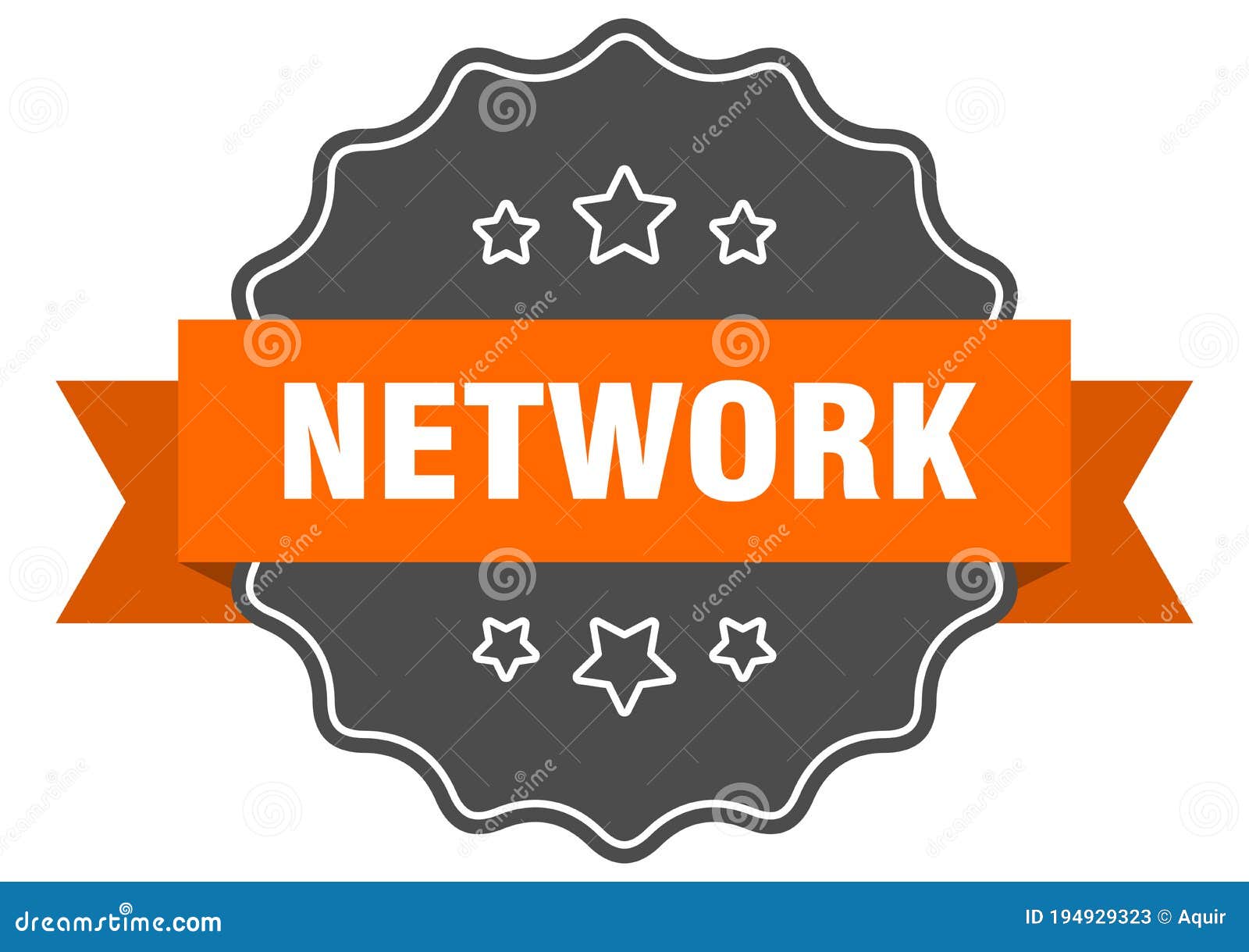 Network label stock vector. Illustration of grey, network - 194929323