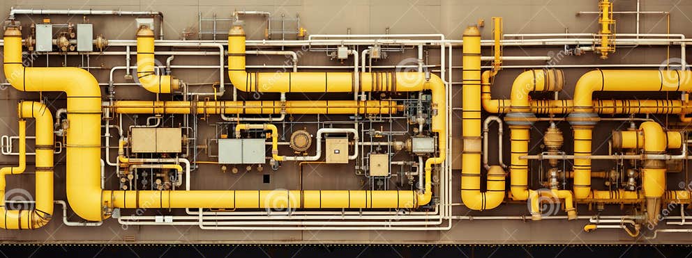 A Network of Large Yellow Pipes Forms a Complex System with Valves ...