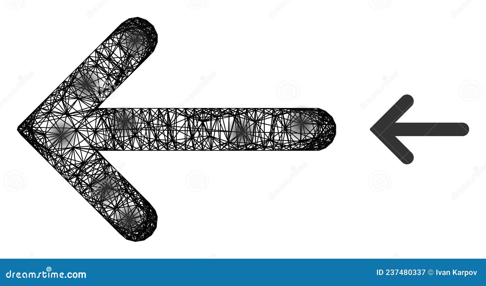 Network Left Arrow Icon with Spots Stock Vector - Illustration of ...