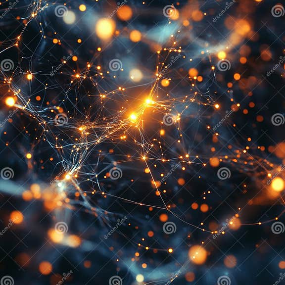 Network of Lights stock illustration. Illustration of science - 335539354