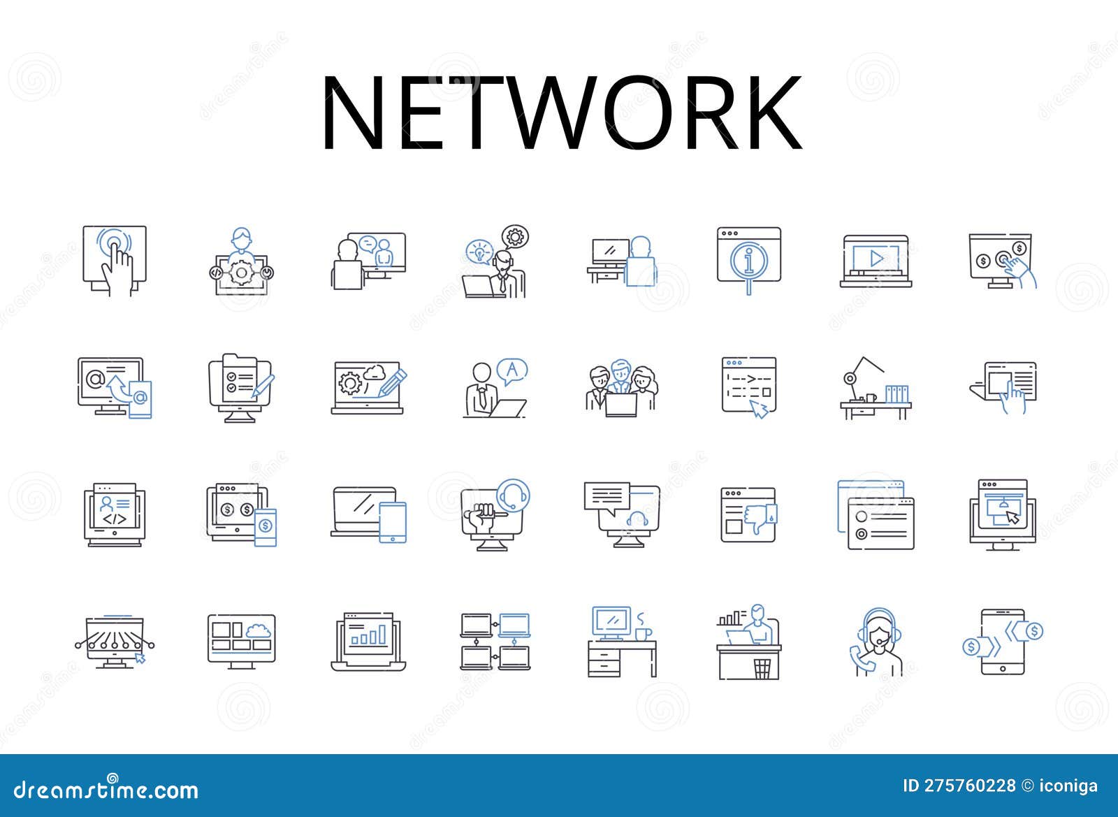 Network Line Icons Collection. Alliance, Partnership, Connection ...