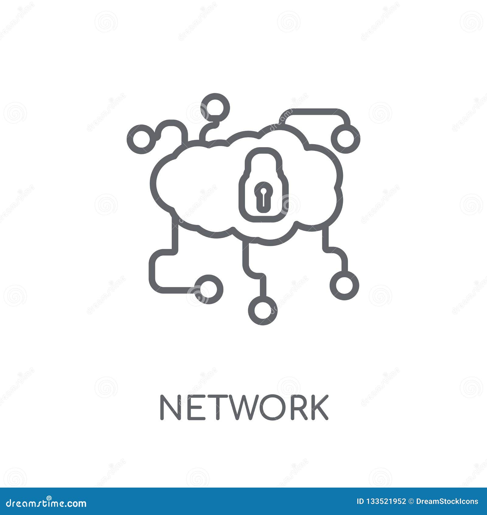 Network Linear Icon. Modern Outline Network Logo Concept on Whit Stock ...