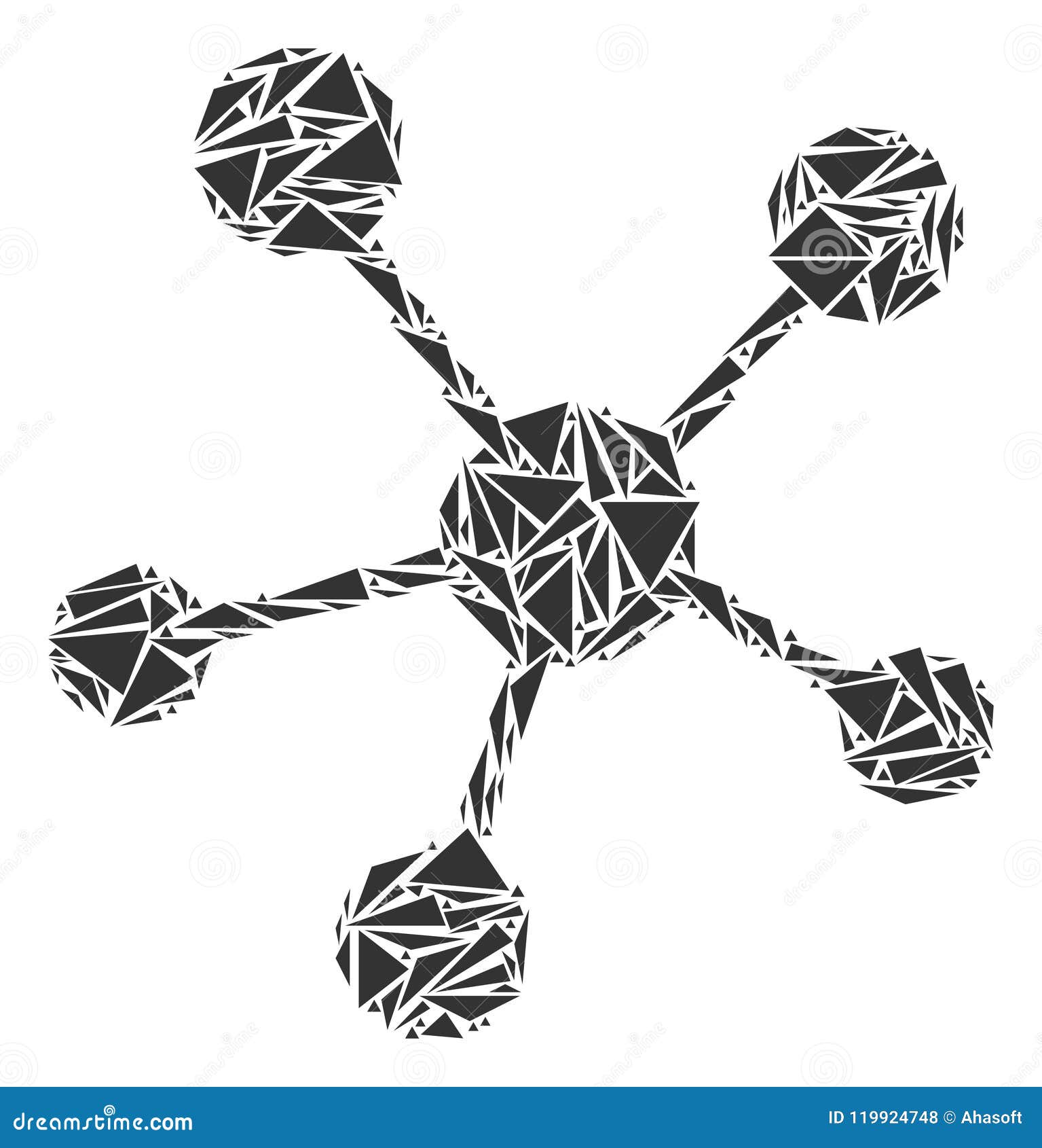 Network Links Collage of Triangles Stock Vector - Illustration of ...