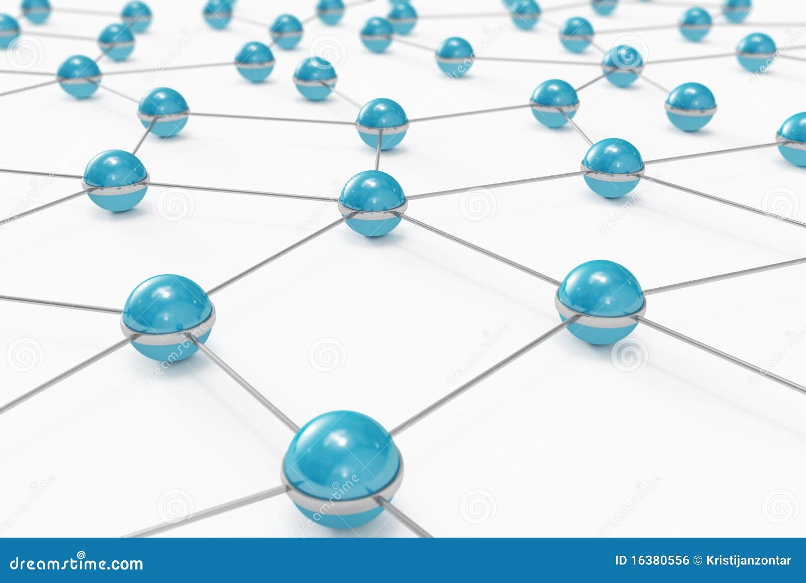 Network Made Out of Blue Balls Stock Illustration - Illustration of ...