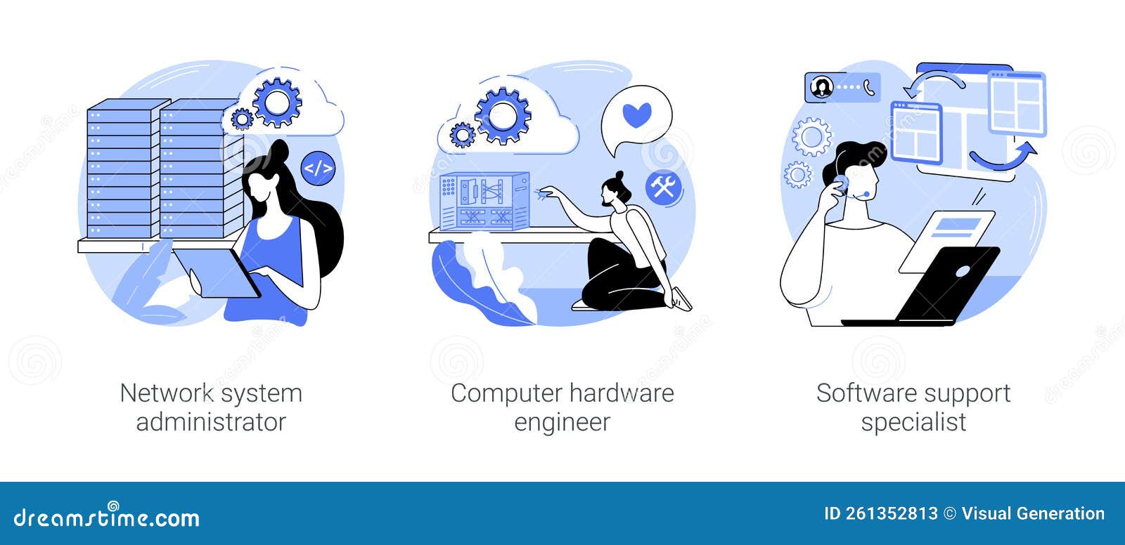Network Maintenance and Administration Isolated Cartoon Vector ...