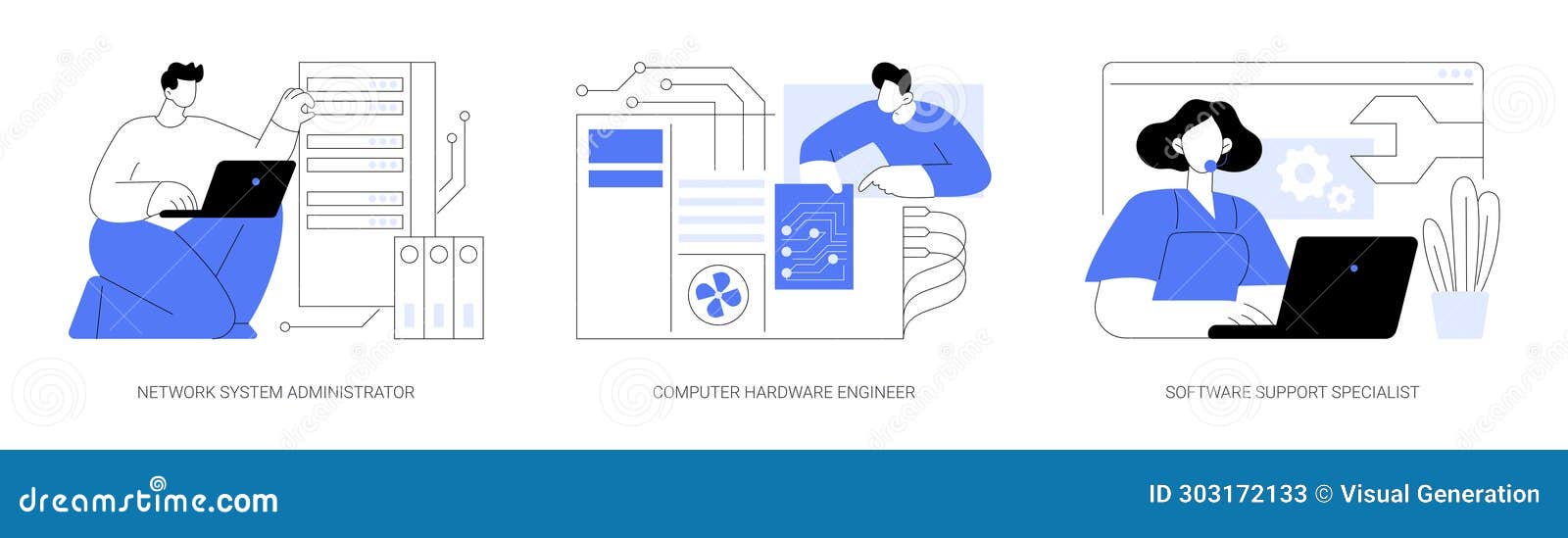 Network Maintenance and Administration Isolated Cartoon Vector ...