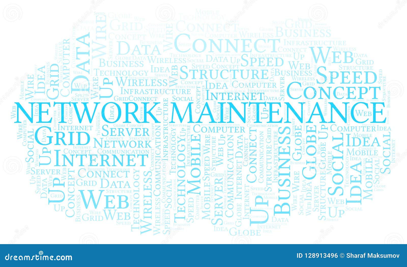 Network Maintenance Word Cloud. Stock Illustration - Illustration of ...