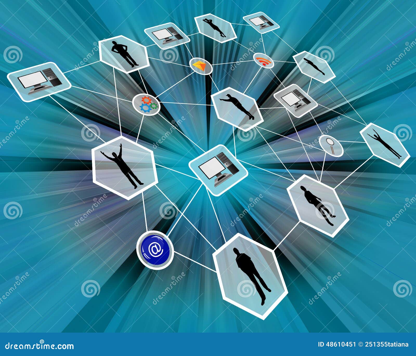 Network stock illustration. Illustration of digital, link - 48610451