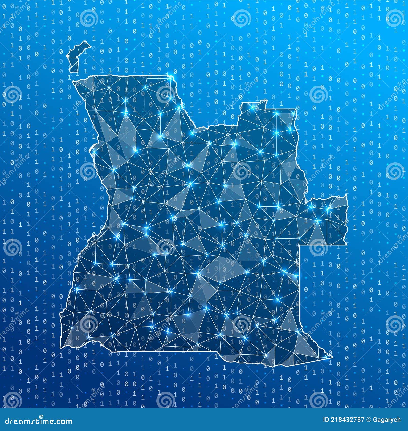 Network map of Angola. stock vector. Illustration of angolan - 218432787