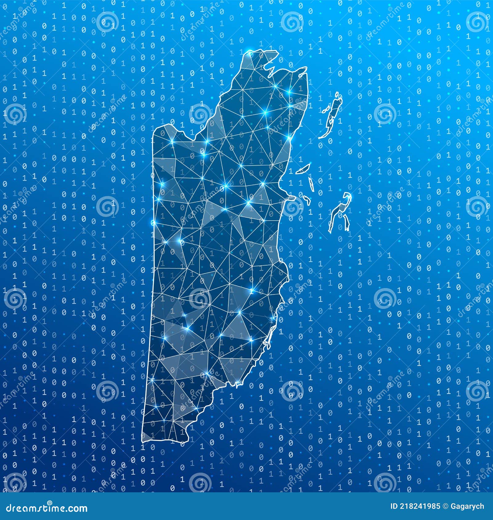 Network map of Belize. stock vector. Illustration of central - 218241985