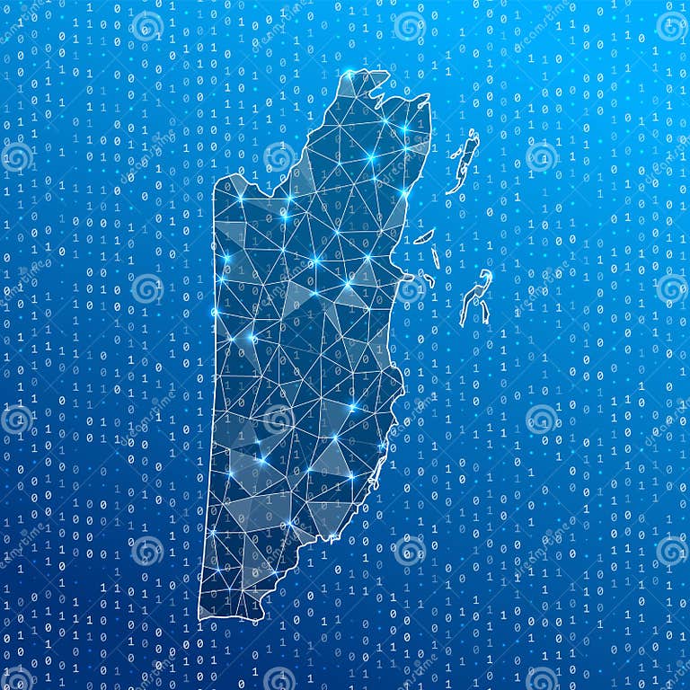 Network map of Belize. stock vector. Illustration of central - 218241985