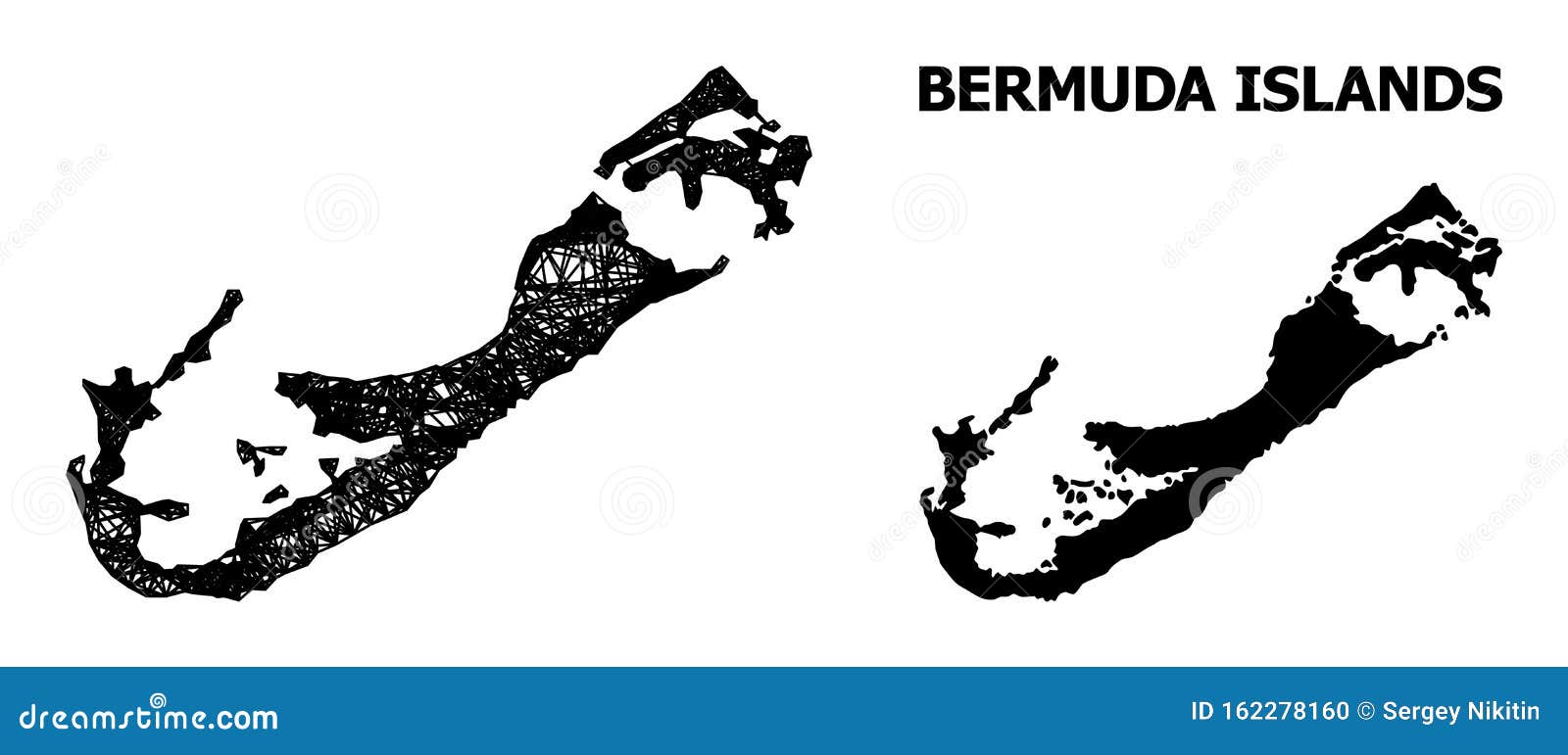 Network Map of Bermuda Islands Stock Vector - Illustration of object ...