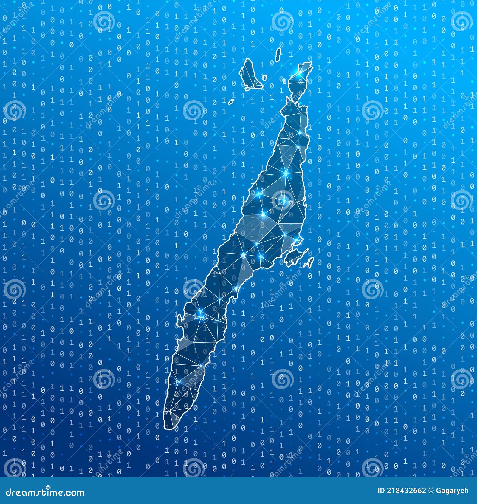 Network Map of Cebu. Island Digital Connections. Stock Vector ...