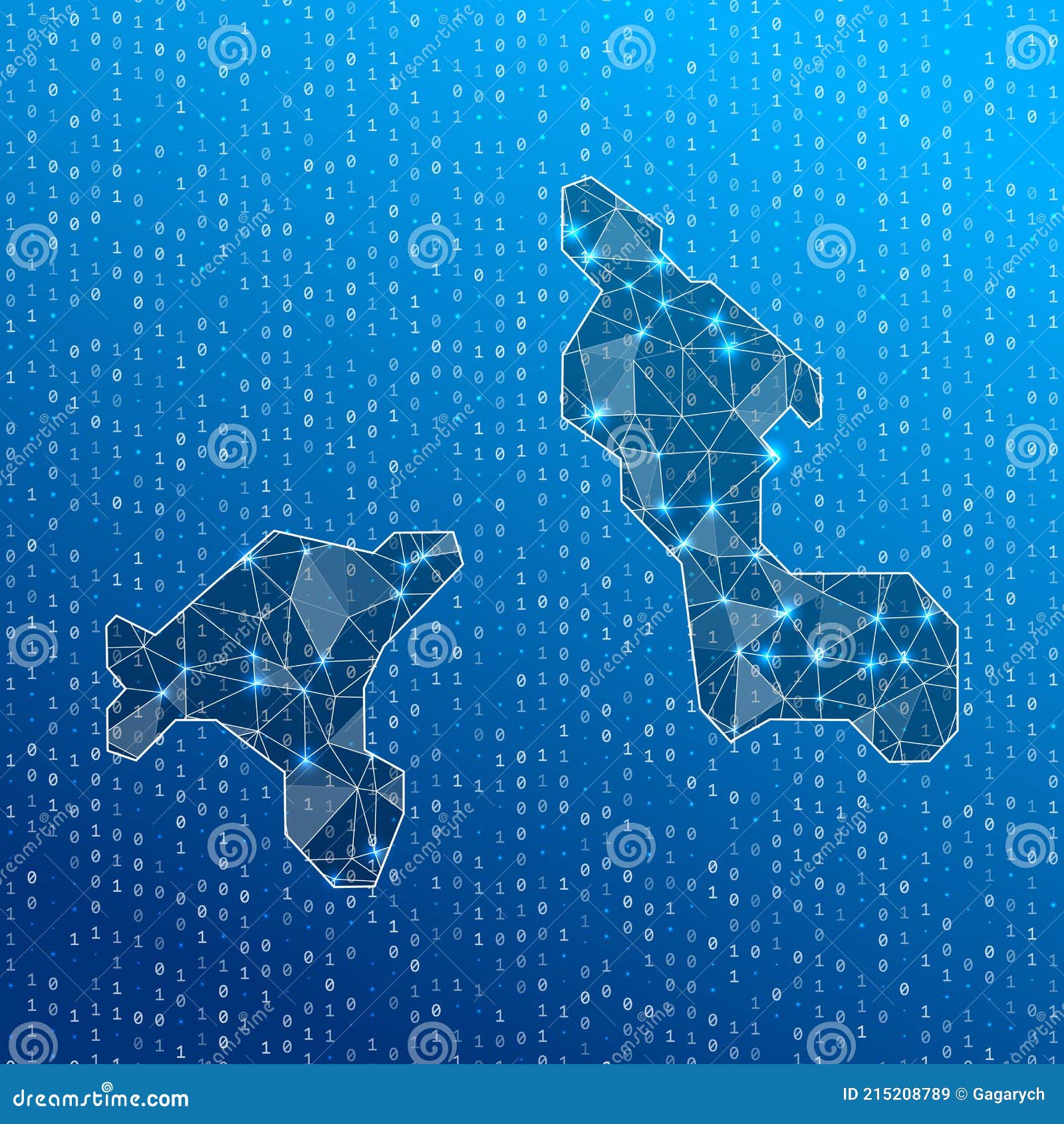 Network Map of Cooper Island. Stock Vector - Illustration of country ...