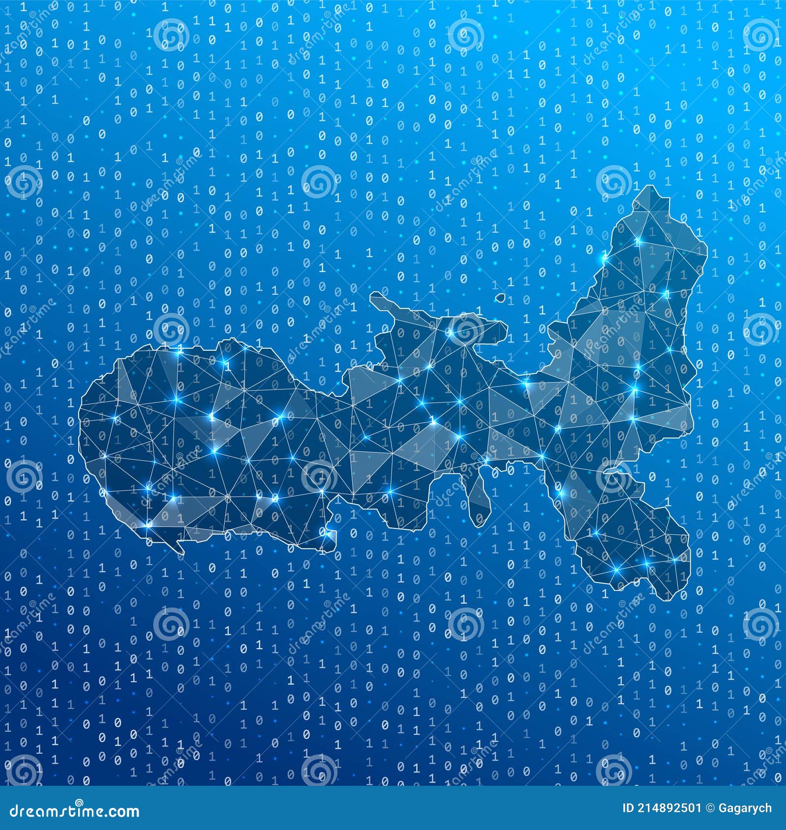 Elba Network, Constellation Style Island Map. Cartoon Vector ...