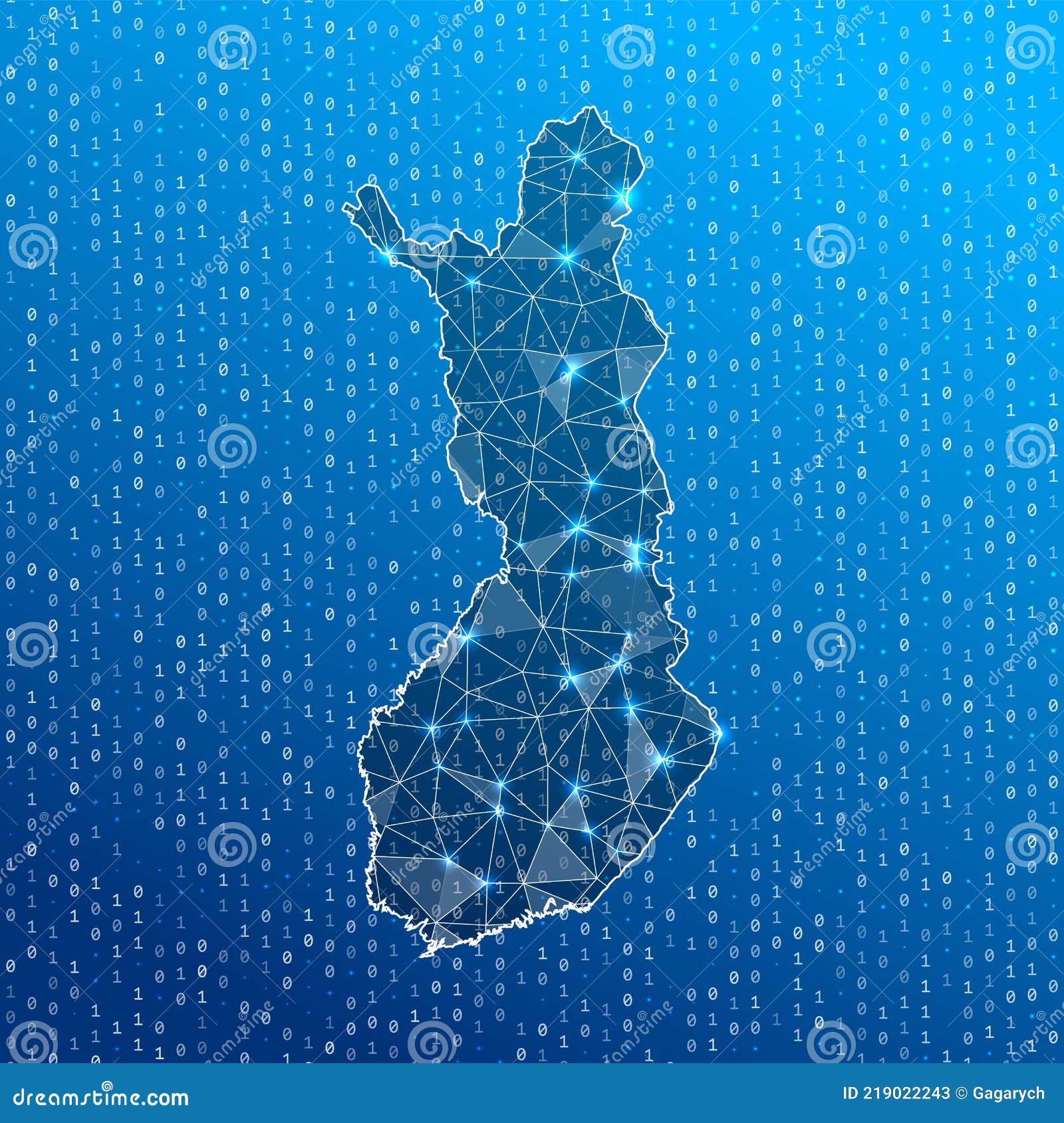 Network map of Finland. stock vector. Illustration of digital - 219022243