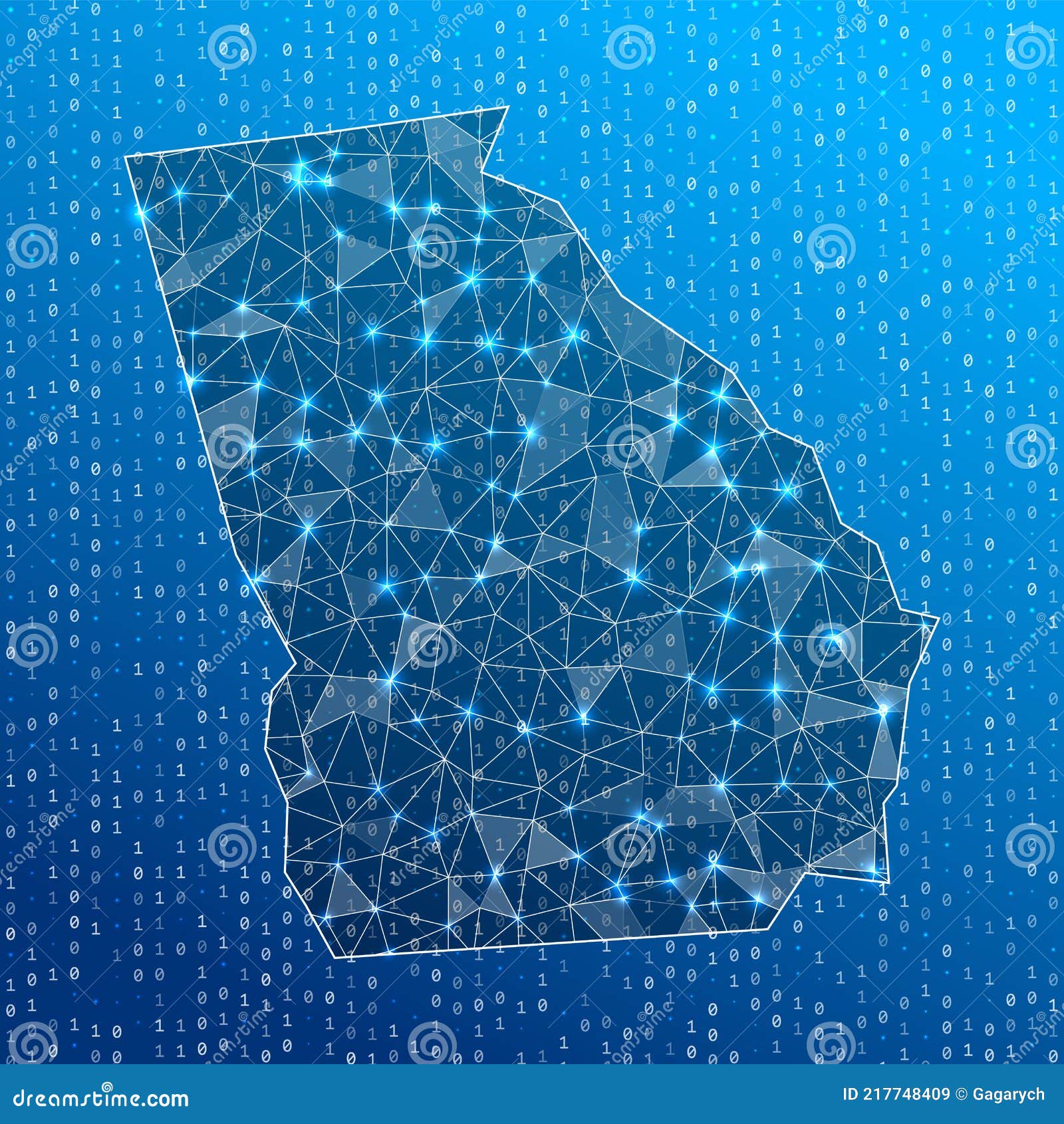 Network map of Georgia. stock vector. Illustration of geography - 217748409