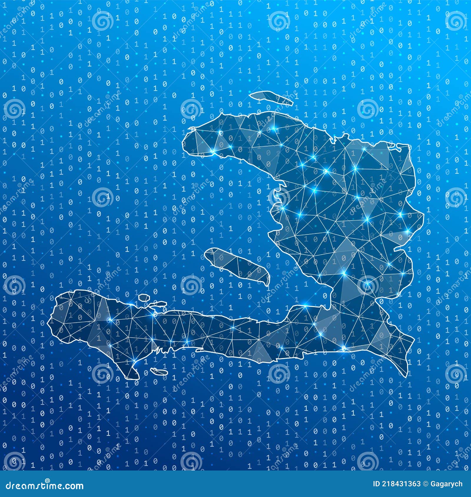 Network map of Haiti. stock vector. Illustration of boundary - 218431363