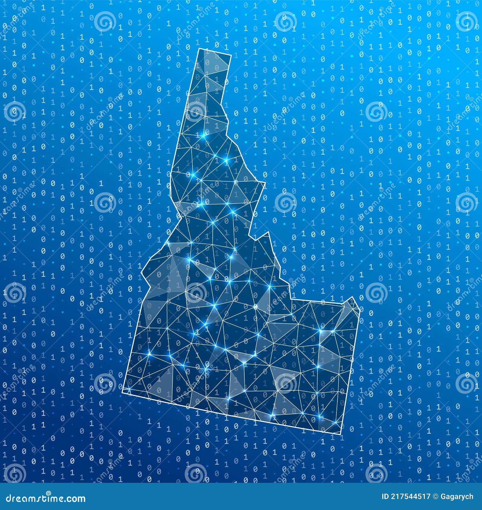 Network map of Idaho. stock vector. Illustration of idaho - 217544517