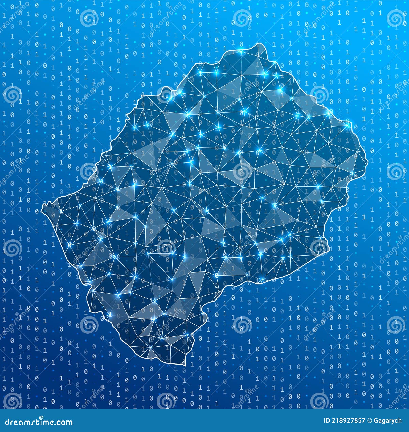 Network map of Lesotho. stock vector. Illustration of network - 218927857
