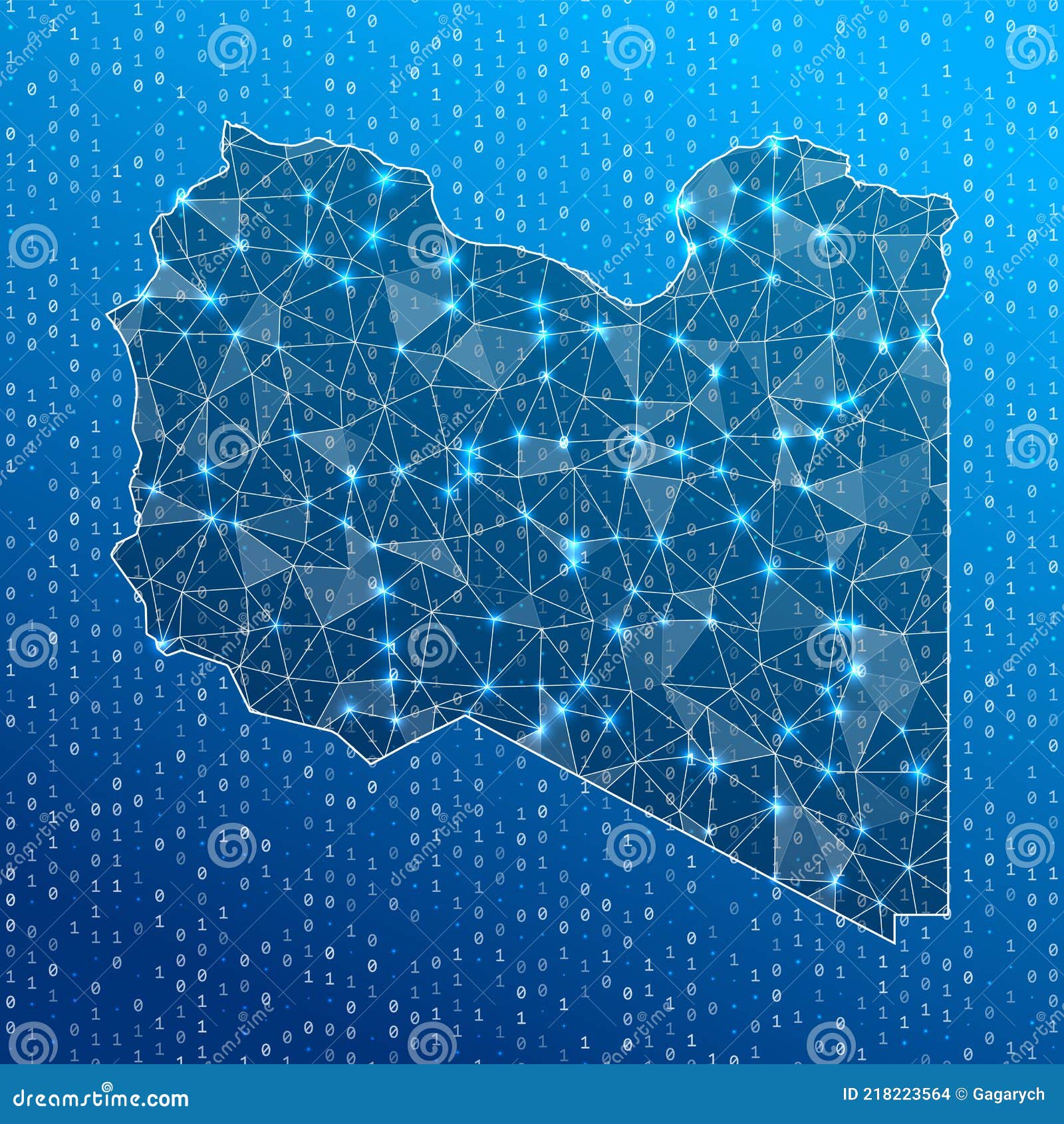 Network map of Libya. stock vector. Illustration of citizen - 218223564