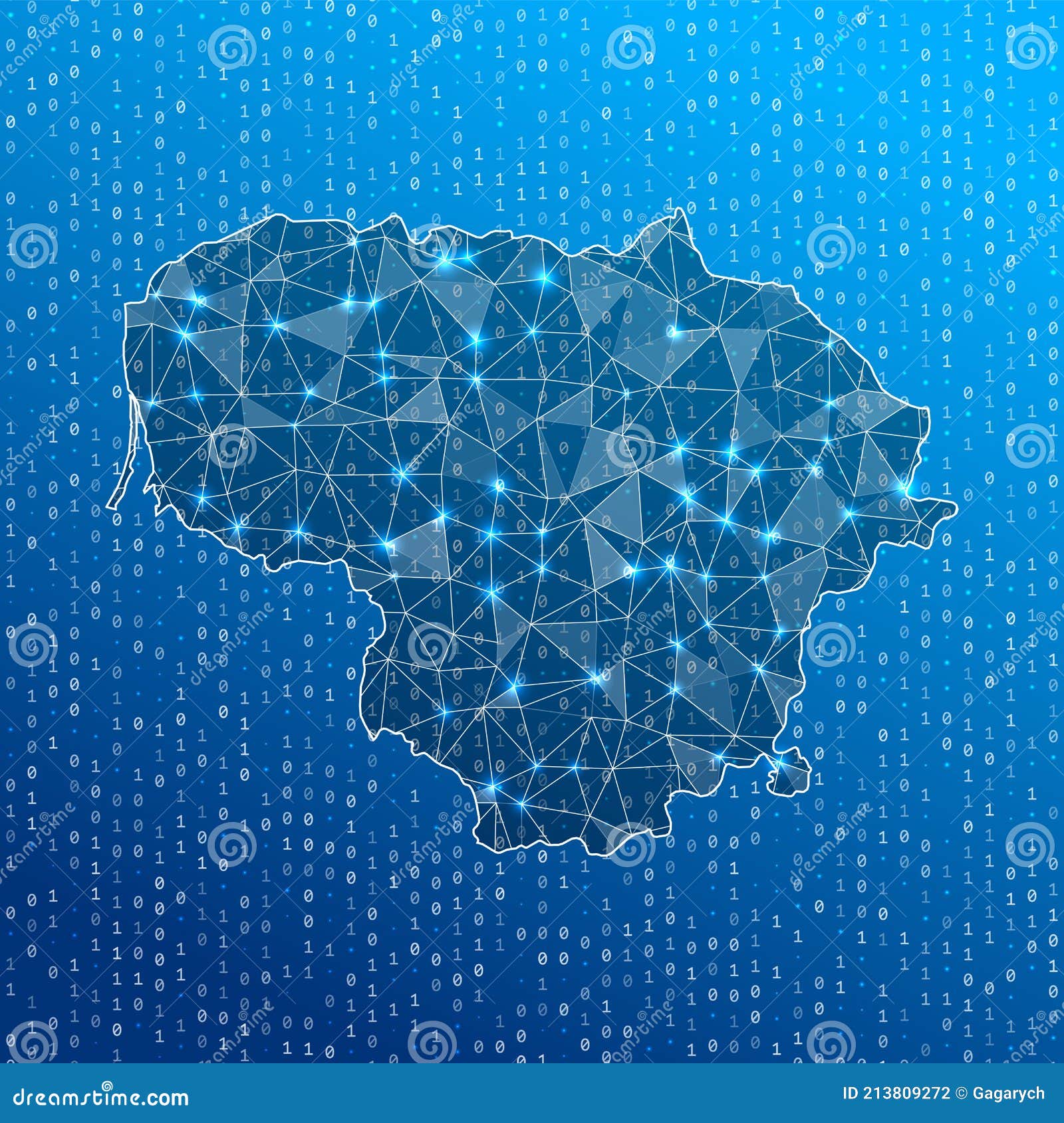Network map of Lithuania. stock vector. Illustration of location ...