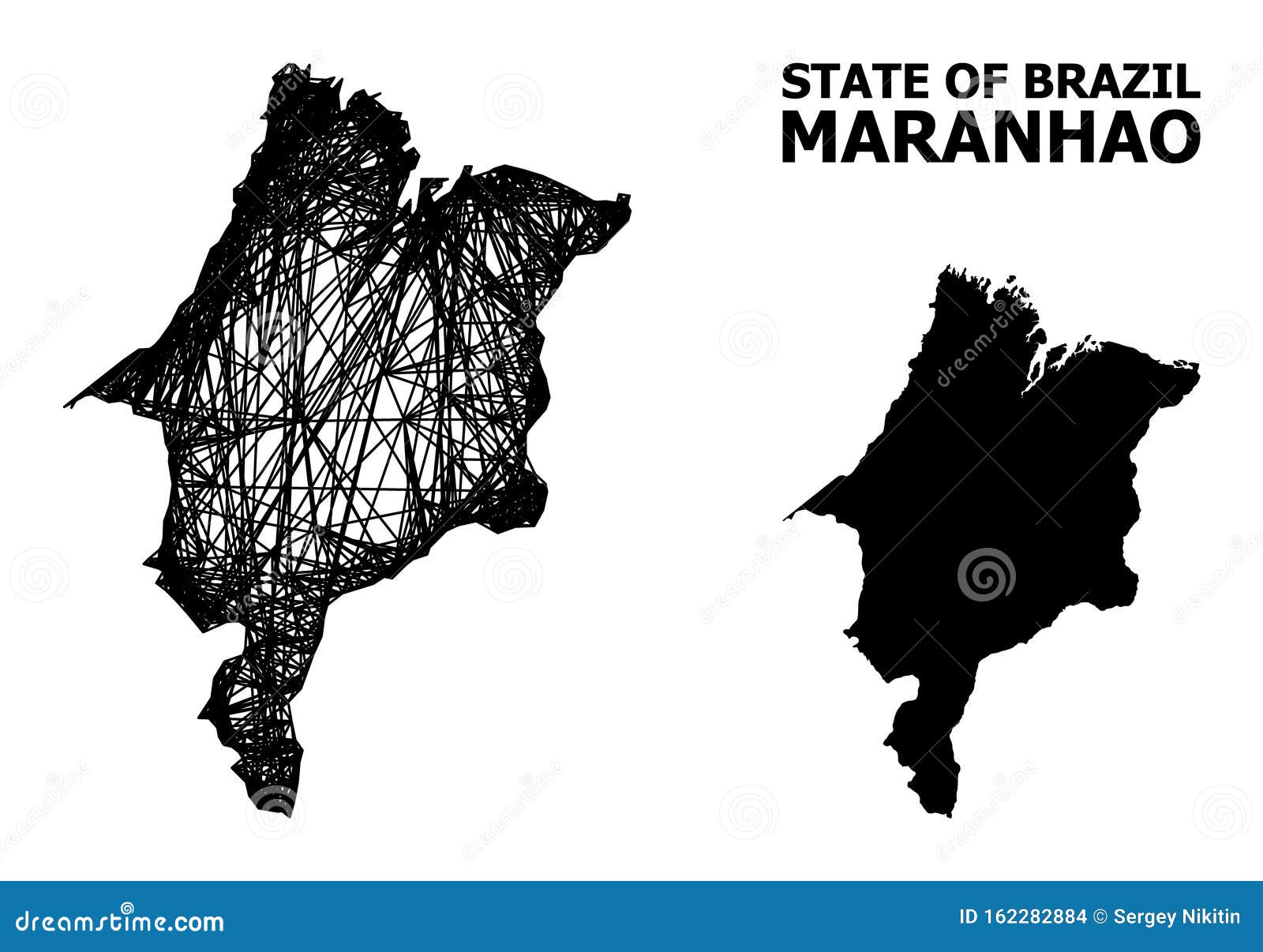 Network Map of Maranhao State Stock Illustration - Illustration of ...