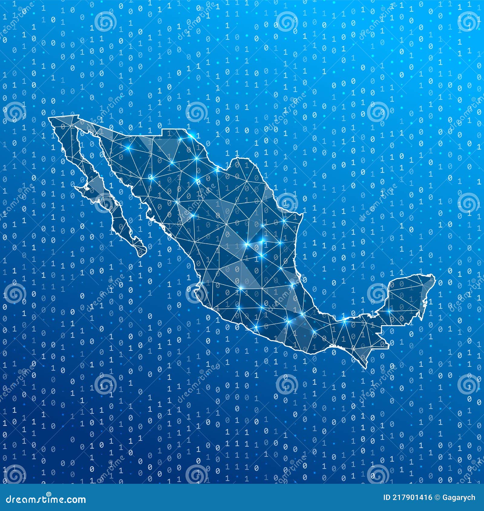 Network map of Mexico. stock vector. Illustration of nationalist ...