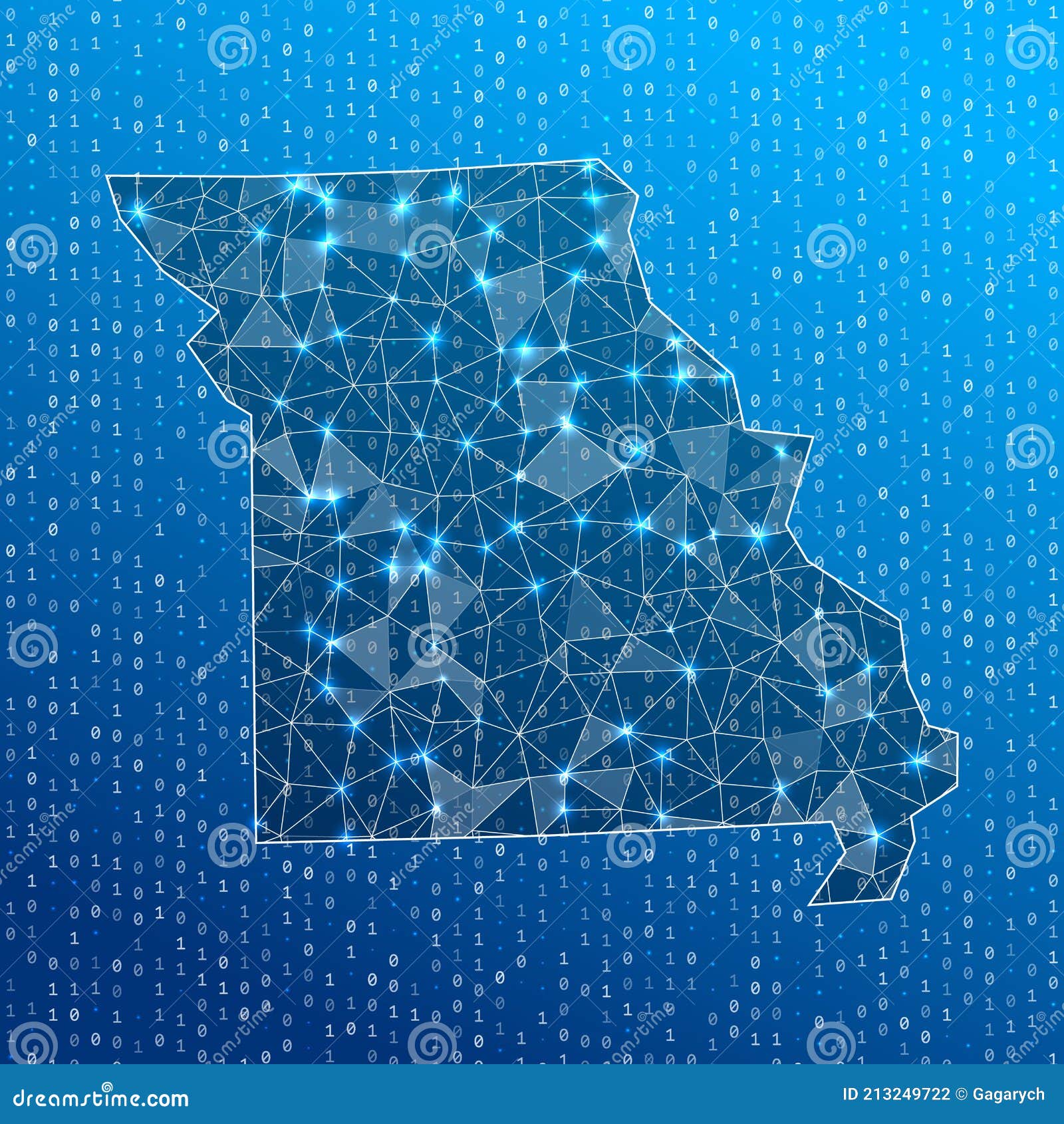 Network map of Missouri. stock vector. Illustration of patriotic ...