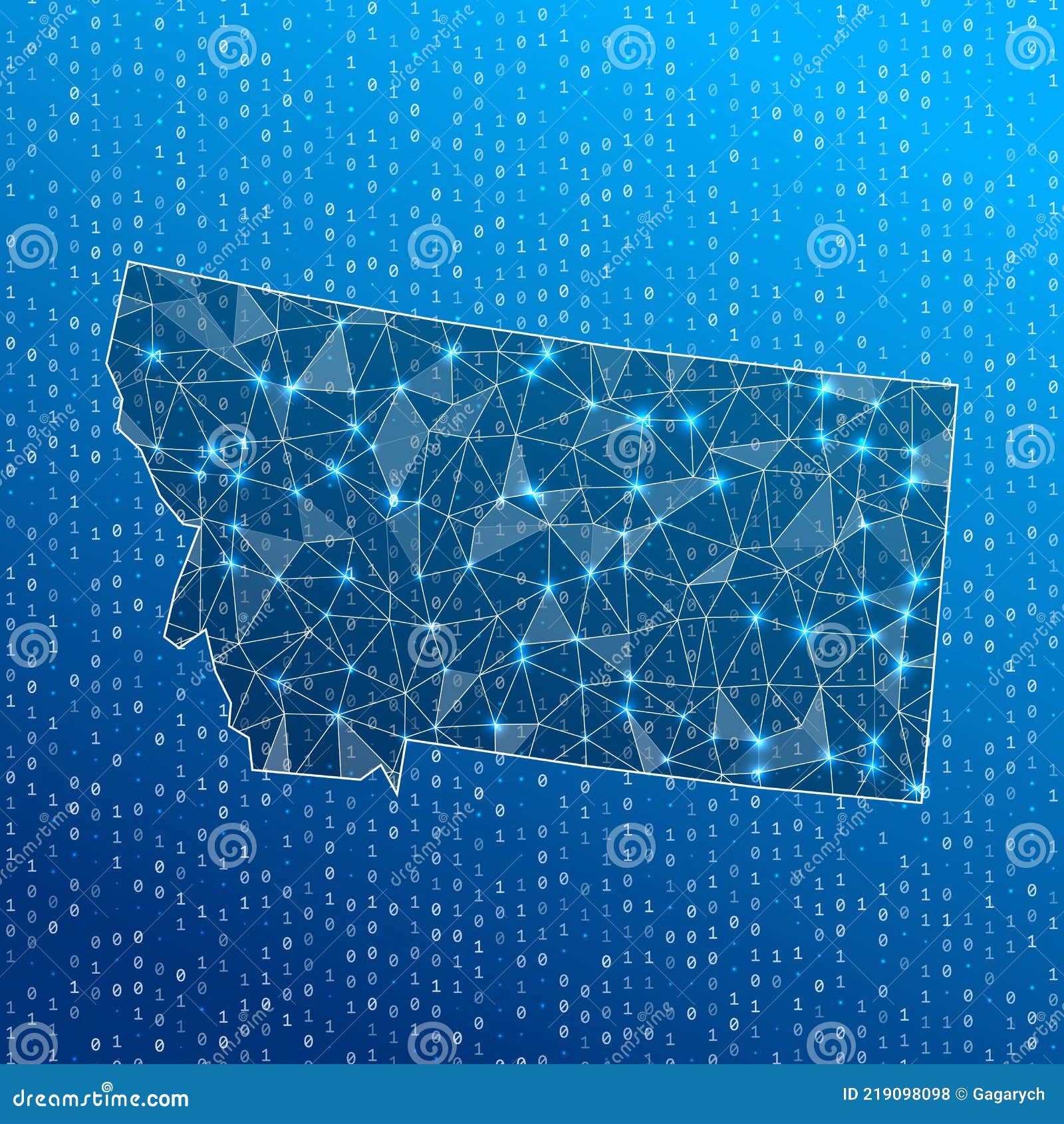 Montana Network Map. Vector Illustration | CartoonDealer.com #86851812