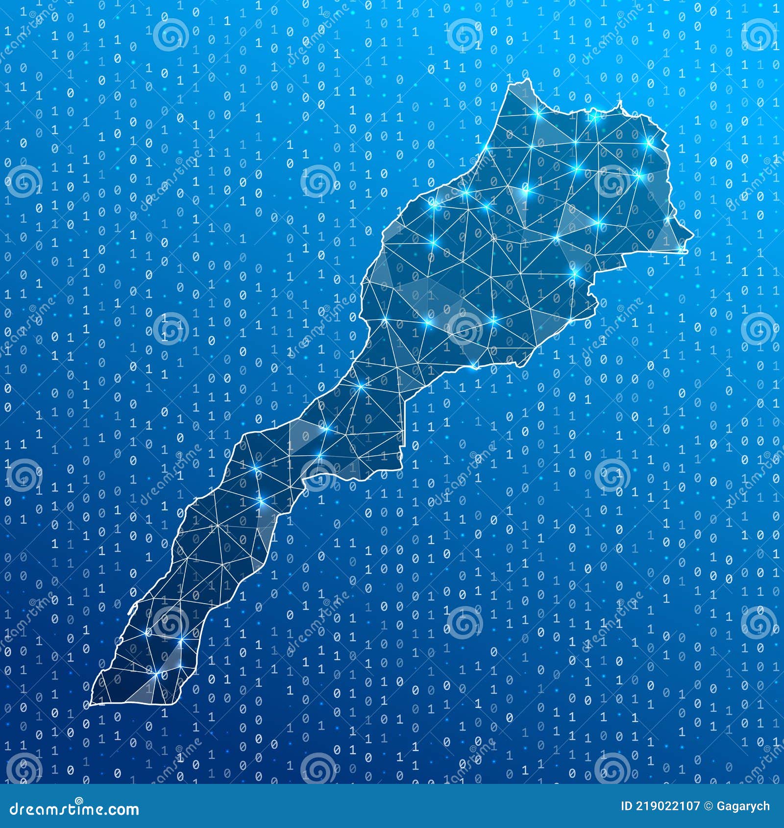 Network map of Morocco. stock vector. Illustration of country - 219022107